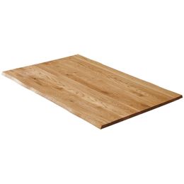 Tischplatte Baumkante Wildeiche 120 x 80 cm SERRA