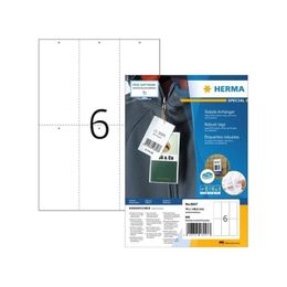 Herma Stabile Anhänger, A4, 70 x 148,5 mm, weiß, perforiert, nicht klebend, bedruckbar