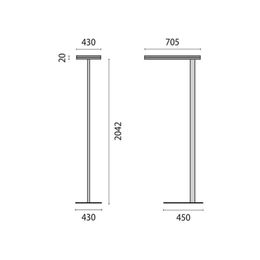 PERFORMANCE IN LIGHTING LED-Stehleuchte SL720SL Tast-Dim 15.500lm weiß