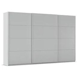 Schwebetürenschrank Rauch "Kleiderschrank Schrank Garderobe AGORDO mit Dekor- oder Hochglanzfront" Schränke Gr. B/H/T: 360cm x 229cm x 62cm, 3 St., grau (seidengrau) durchdachte Innenausstattung, in 4 Breiten und 2 Höhen MADE IN GERMANY