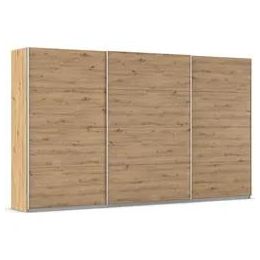 Schwebetürenschrank Rauch "Kleiderschrank Schrank Garderobe AGORDO mit Dekor- oder Hochglanzfront" Schränke Gr. B/H/T: 360cm x 210cm x 62cm, 3 St., braun (eiche artisan) durchdachte Innenausstattung, in 4 Breiten und 2 Höhen MADE IN GERMANY