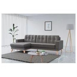 Sit & More Ecksofa SIT&MORE "Lavida L-Form" Sofas Gr. B/H/T: 279 cm x 90 cm x 167 cm, Luxus-Microfaser Euphoria, Recamiere links, ohne Kipper-ohne Bettkasten-3 Rückenkissen-belastbar bis 495 kg, braun (schlamm) wahlweise mit Kippfunktion und Bettkasten