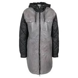 Ledermantel Freaky Nation "Alpin Parka-FN" Gr. M(38), grau, Damen, Oberstoff: 100% Leder; Futter: 100% Baumwolle, Mäntel