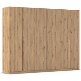 Drehtürenschrank Rauch "Kleiderschrank Schrank Garderobe AGORDO mit Dekor- oder Hochglanzfront" Schränke Gr. B/H/T: 271 cm x 210 cm x 54 cm, 6 St., braun (eiche artisan) durchdachte Innenausstattung, in 6 Breiten und 2 Höhen MADE IN GERMANY