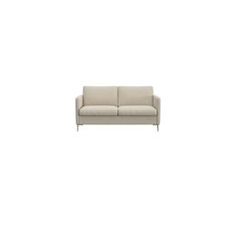 2-Sitzer FLEXLUX "Fiore, super Sitzkomfort durch Kaltschaum im Sitz", wei&szlig; (sanftes wei&szlig;), B:149cm H:85cm T:92cm, 100% Polyester, Sofas, schmale Armlehnen, F&uuml;&szlig;e Alu