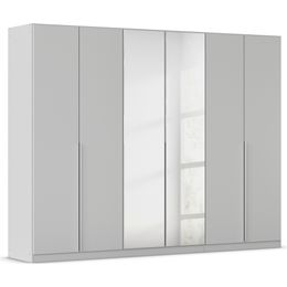 Drehtürenschrank Rauch "Kleiderschrank Schrank Garderobe AGORDO mit Dekor- oder Hochglanzfront" Schränke Gr. B/H/T: 271 cm x 210 cm x 54 cm, 6 St., grau (seidengrau) durchdachte Innenausstattung, in 6 Breiten und 2 Höhen MADE IN GERMANY