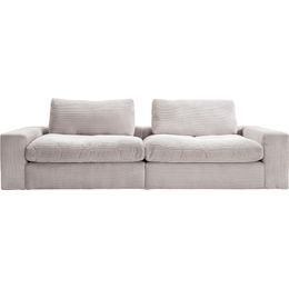 Big-Sofa Alina "Sandy", grau (platingrau gct 49), B:266cm T:98cm, Cord GCT (92% Polyester, 8% Nylon), Sofas, Big-Sofa, 266 cm breit und 98 cm tief, in modernem Cordstoff
