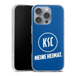 DeinDesign iPhone 16 Pro Handy Silikon H&uuml;lle Case transparent Handyh&uuml;lle Karlsruher Sc Statement Ksc Silikon Case