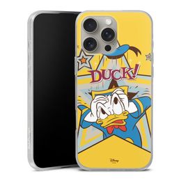 DeinDesign iPhone 16 Pro Max Handy Silikon H&uuml;lle Case transparent Handyh&uuml;lle Donald Duck Disney Official Licensed Product Silikon Case
