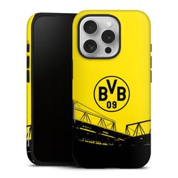 DeinDesign iPhone 16 Pro Handy Panzer Handyh&uuml;lle robuste Outdoor H&uuml;lle Schutzh&uuml;lle gl&auml;nzend Merchandise Bvb Borussia Dortmund Tough Case
