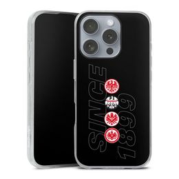 DeinDesign iPhone 16 Pro Handy Silikon H&uuml;lle Case transparent Handyh&uuml;lle Eagle Logo Eintracht Frankfurt Silikon Case