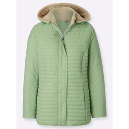 WITT Damen Steppjacke mit abnehmbarer Kapuze, eucalyptus, Gr&ouml;&szlig;e 20