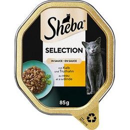 Sheba® Katzen-Nassfutter Selection in Sauce mit Kalb und Truthahn 22x 85,0 g