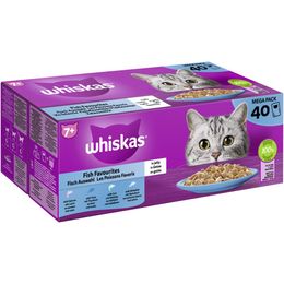 whiskas Portionsbeutel Multipack 7+ Fisch Auswahl in Gelee 40 x 85g