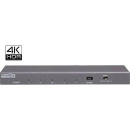 Marmitek Split 614 UHD 2.0 4 Port HDMI-Splitter 3D-Wiedergabe möglich, Metallgehäuse, Ultra HD-fähig, mit eingebautem Repeater 4096 x 2160 Pixel Anthrazit