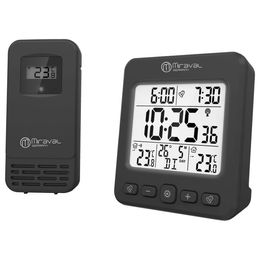 Miraval LCD Funk-Wetterstation mit Außensensor Wecker Funkuhr Kalender Datum 2 Alarme - 4-MV5832-2