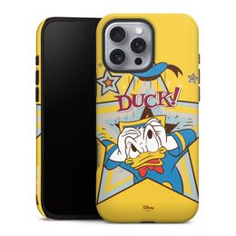 DeinDesign iPhone 16 Pro Max Handy Panzer Handyh&uuml;lle robuste Outdoor H&uuml;lle Schutzh&uuml;lle gl&auml;nzend Donald Duck Disney Official Licensed Product Tough Case