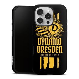 DeinDesign iPhone 16 Pro Handy Panzer Handyh&uuml;lle robuste Outdoor H&uuml;lle Schutzh&uuml;lle matt Sg Dynamo Dresden Statement Sgd Tough Case