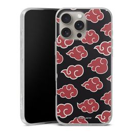 DeinDesign iPhone 16 Pro Max Handy Silikon H&uuml;lle Case transparent Handyh&uuml;lle Naruto Shippuden Pattern Akatsuki Silikon Case