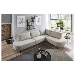 Ecksofa "Ronny L-Form", beige (creme), B:280cm H:82cm T:200cm, ATLANTIC HOME COLLECTION, Sofas, mit Wellenunterfederung, rechts/links montierbar