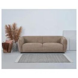 2,5-Sitzer Andas "Ostrup" Sofas Gr. B/H/T: 201cm x 73cm x 93cm, Bouclé, grau (taupe) schlichtes modernes Design, in verschiedenen Farben