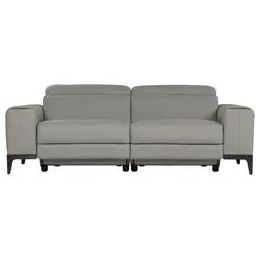 3-Sitzer Calia italia "Benja, Designsofa mit erstklassigen Komfortfunktionen zum Wohlfühlen" Sofas Gr. B/T: 216cm x 106cm, Leder BULL, mit elektrischer Relaxfunktion, blau (ice) in Leder, mit elektrischer Relaxfunktion