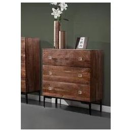 Kommode GUTMANN FACTORY Sideboards Gr. B/H/T: 90cm x 100cm x 42cm, 3 Schubladen, braun