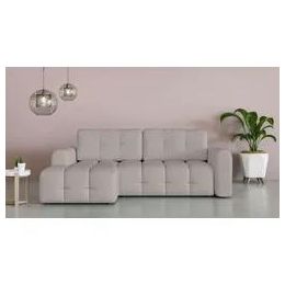 Ecksofa Inosign "Manilla" Sofas Gr. B/H/T: 265cm x 91cm x 170cm, Boucle, Recamiere links, mit Betfunktion und Bettkasten, grau (taupe) L-Form ohne Bettfunktion und Bettkasten