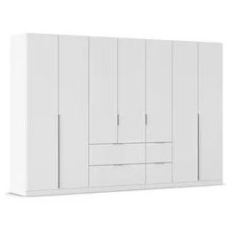 Drehtürenschrank Rauch "Kleiderschrank Schrank Garderobe AGORDO mit Dekor- oder Hochglanzfront" Schränke Gr. B/H/T: 315cm x 210cm x 54cm, 7 St., weiß (alpinweiß) mit Außenschubkästen, in 6 Breiten und 2 Höhen MADE IN GERMANY