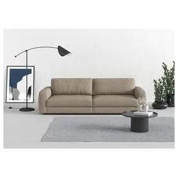 Big-Sofa Trendmanufaktur "Bourbon" Sofas Gr. B/H/T: 264 cm x 84 cm x 126 cm, Struktur, XXL mit Sitztiefenverstellung, braun (schlamm) extra tiefe Sitzfläche, wahlweise mit Sitztiefenverstellung bestellbar