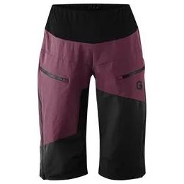 Radhose Gonso "LOMASO" Gr. 44, Normalgrößen, lila (dunkellila) Damen Hosen Herren Bike-Shorts, MTB Fahrradhose mit Sitzpolster, Bund flexibel