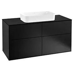 Villeroy & Boch Villeroy und Boch Finion Waschtischunterschrank G26200PD 120x60,3cm, Emotion, Abdeckplatte black matt, Black matt lacquer