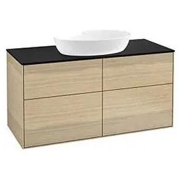 Villeroy & Boch Villeroy und Boch Finion Waschtischunterschrank GA3200PC 120x60,3cm, Emotion, Abdeckplatte black matt, Oak Veneer