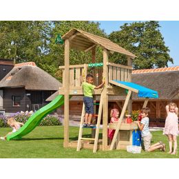 Spielturm Jungle Gym "Jungle Shelter Mini Market" Spieltürme beige (natur) Kinder BxTxH: 176x440x290 cm