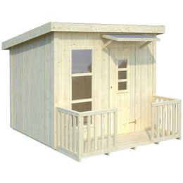 Spielhaus Palmako "Harry 3,1 m²" Spielhäuser beige (natur) Kinder mit Terrasse