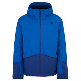 Skijacke Ziener "TIMBARRA" Gr. 50, blau (mittelblau), Herren, Farbe: cobalt blue: Obermaterial: 100% Polyester recycled, Farbe: cashew ripstop, schwarz: Obermaterial: 1. 60% Polyester, 40% Polyester recycled, 2. 100% Polyester recycled;Futter: 1. 100% Polyamid, 2. 100% Polyester;Wattierung: 100% Polyester, Jacken