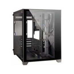 Inter-Tech C-501 Aspect , Tower-Geh&auml;use schwarz, Tempered Glass x 2