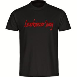 multifanshop Kinder T-Shirt - Leverkusen - Leverkusener Jung - Druck rot - Kind