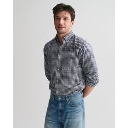 Gant Leichtes Regular Fit Twill Hemd mit Vichy-Karos