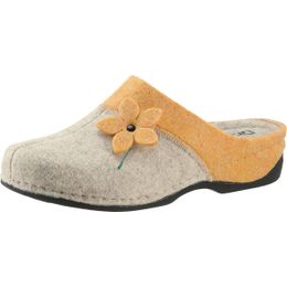 Damen Pantoffel gelb Größe 36