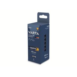 Varta Batterie Alkaline, Micro, AAA, LR03, 1.5V, Longlife Power, 40 St&uuml;ck