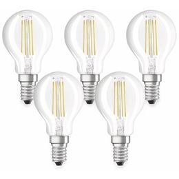 Osram LED-Lampe BASE CLASSIC P, E14, EEK: E, 4 W, 470 lm, 2700 K, 5 Stk.