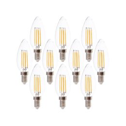 V-TAC LED-Filament-Lampe VT-1986-N, E14, EEK: F, 4W, 400lm, 3000K, 10 St&uuml;ck