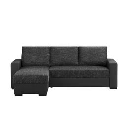 Ecksofa Navarra &brvbar; schwarz &brvbar; Ma&szlig;e (cm): B: 237 H: 83 T: 156 &raquo; Sconto