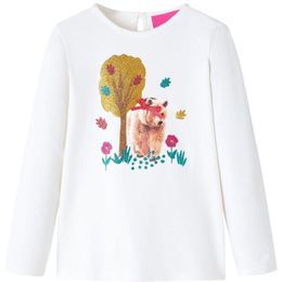 Kinder-Langarmshirt Ecru 128