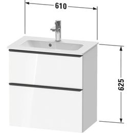 Duravit D-Neo Waschtischunterschrank wandhängend compact 610x372x625 Az 1 Ei DE4368070550000