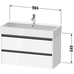 Duravit Ketho.2 Waschtischunterbau wandhängend Weiß Matt 984x460x549 mm - K25278018180000 K25278018180000