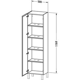 Duravit L-Cube Hochschrank Weiß Supermatt 500x363x1760 mm - LC1181L8484 LC1181L8484