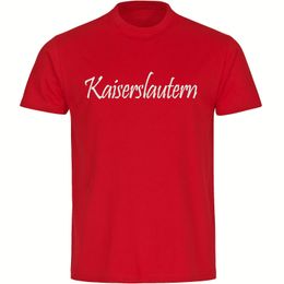 multifanshop® Herren T-Shirt - Kaiserslautern - Schriftzug - Druck weiß