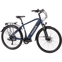 E-Bike Tretwerk "Sonic" E-Bikes Gr. 50 cm, 28 Zoll (71,12 cm), blau Pedelec, Elektrofahrrad für Damen u. Herren, Trekkingrad